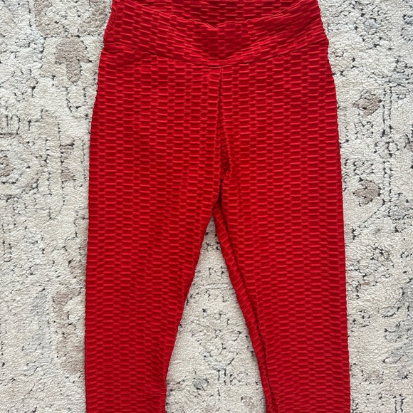 Pants & Jumpsuits | Cherry Red Tik Tok Leggings New Without Tags ...